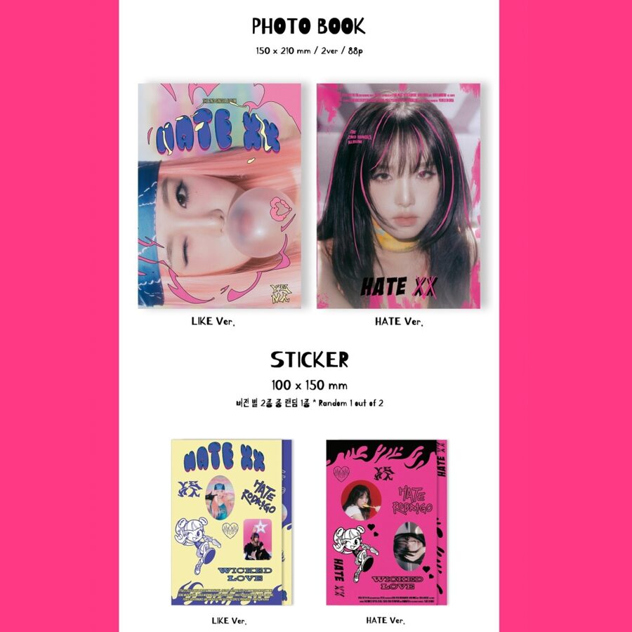 YENA - 2nd Single Album [HATE XX] - Mūzikas albumi - Veikals - NEOE kpop shop