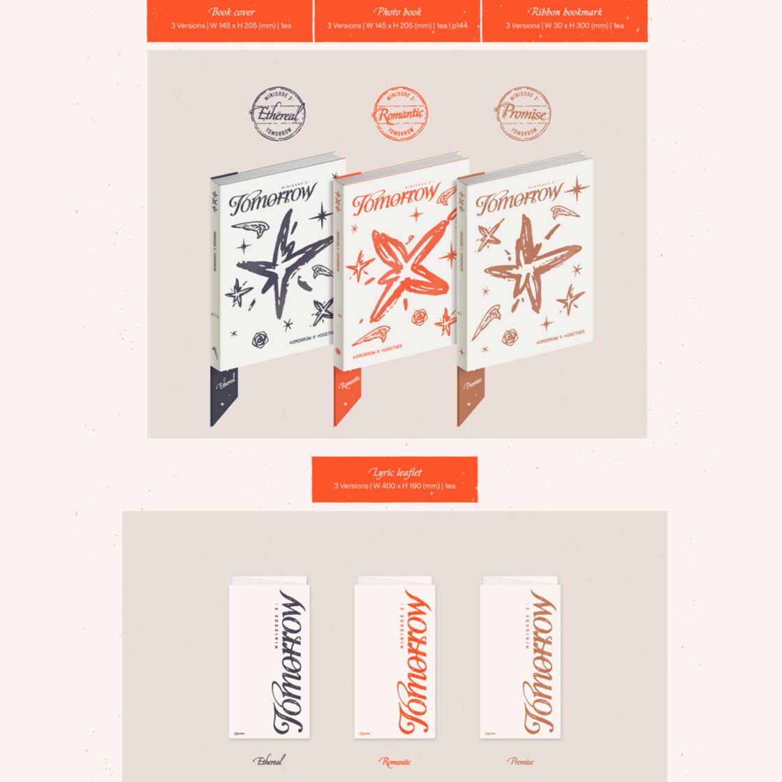 TXT - 6th Mini Album [minisode 3: TOMORROW] + MusicKorea Photocard ...