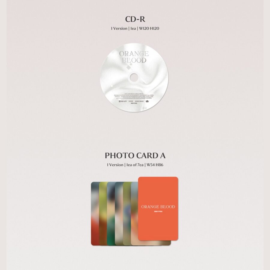 ENHYPEN - 5th Mini Album [ORANGE BLOOD] (Engene Ver.) + MusicKorea ...